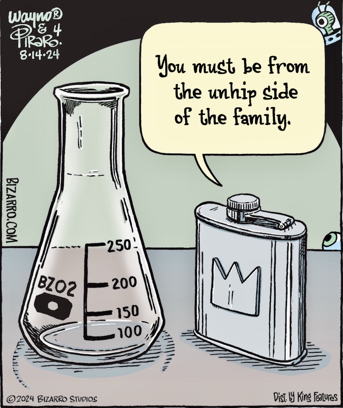 Said the hip flask to the lab flask | Arnold Zwicky's Blog